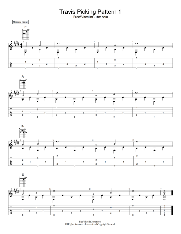 Travis-Picking Patterns for Fingerstyle Guitar | FreewheelinGuitar.com
