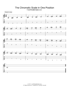 Chromatic Scale Workout (Position Playing) | FreewheelinGuitar.com